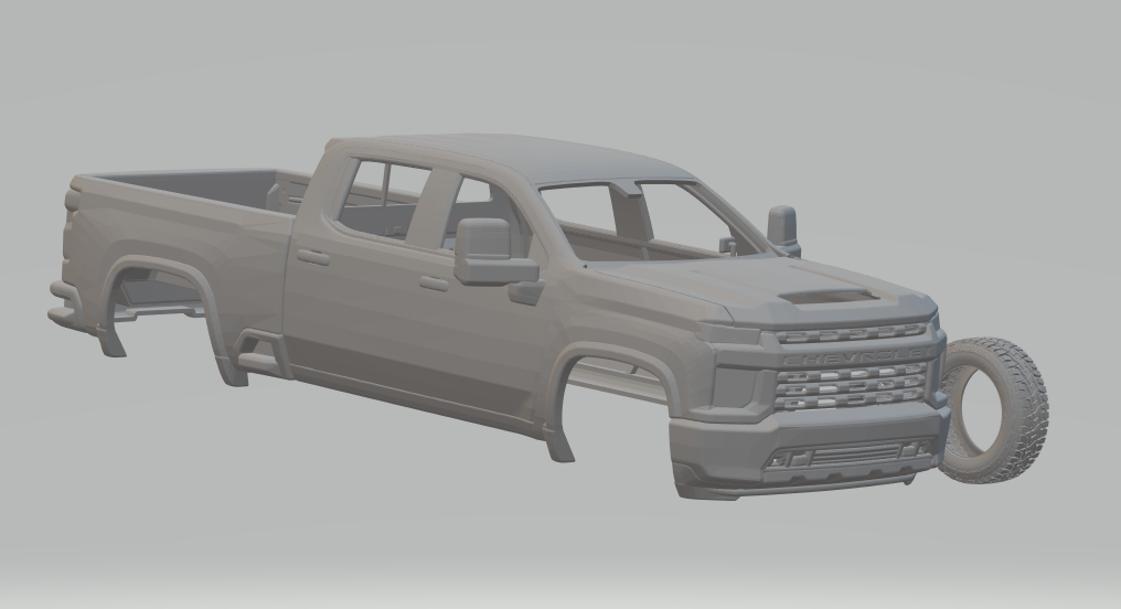 STL file chevrolet silverado chevrolet name grid・3D print model to ...