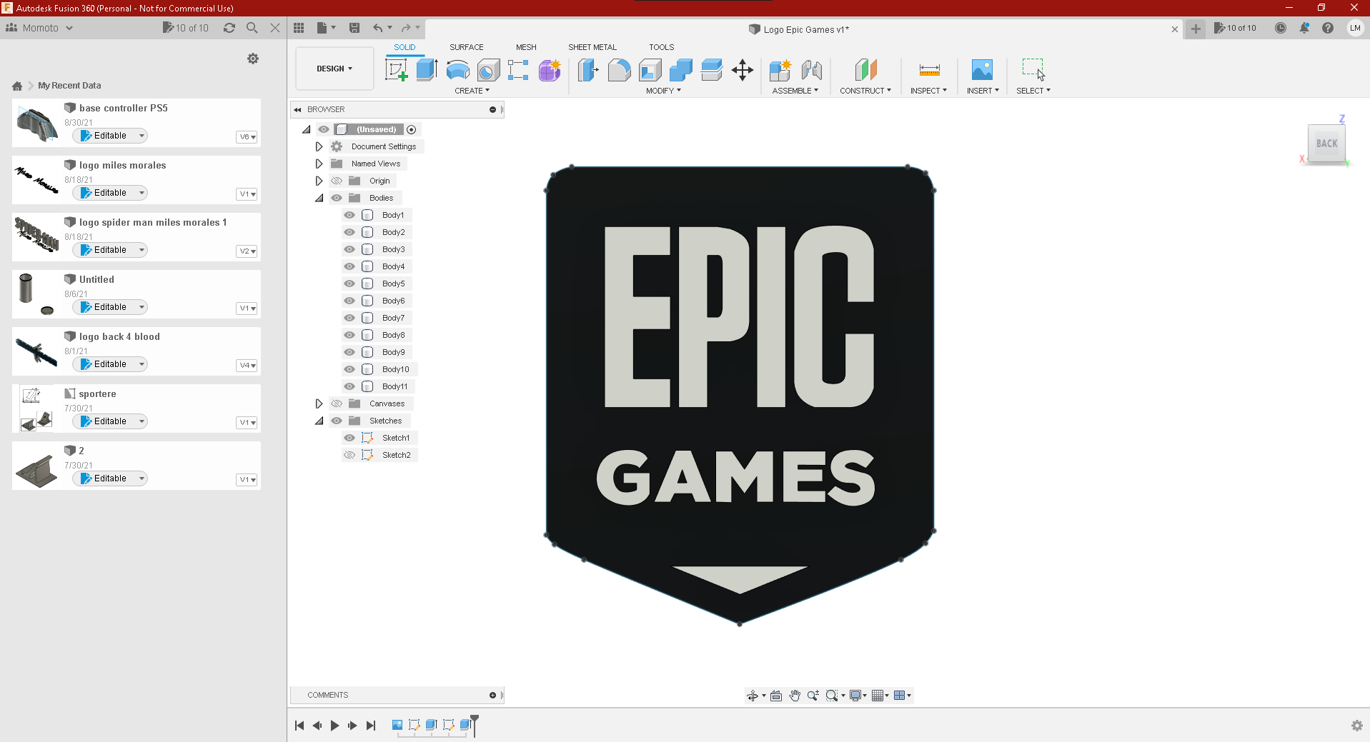 STL file Epic Games logo・Model to download and 3D print・Cults