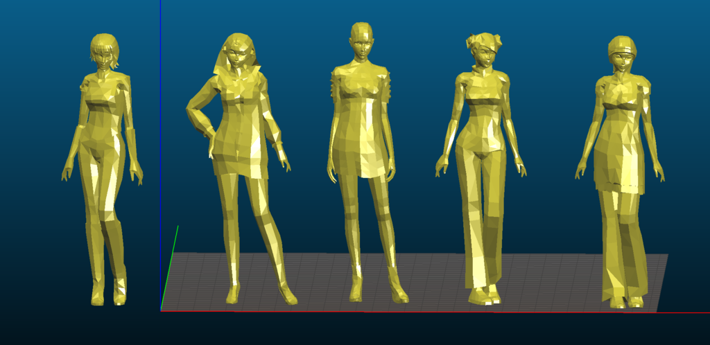 Free STL file Low Poly Female Characters - Export from CGTRADER・3D ...