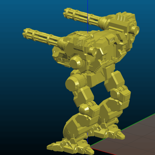 Download free STL file Robot with two gatling guns - Remix • Design to ...