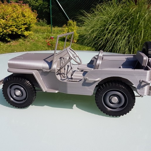 Download STL file Jeep Willys - detailed 1:9 scale model kit • 3D print ...