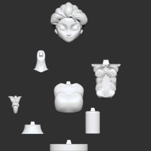 Download STL file Princess Elsa Bust • 3D printer design ・ Cults