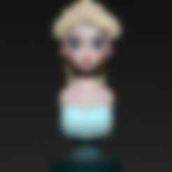Download STL file Princess Elsa Bust • 3D printer design ・ Cults