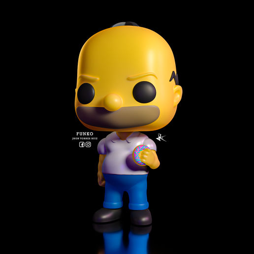Descargar archivo STL HOMERO FUNKO POP COLECCIÓN LOS SIMPSON / HOMERO ...