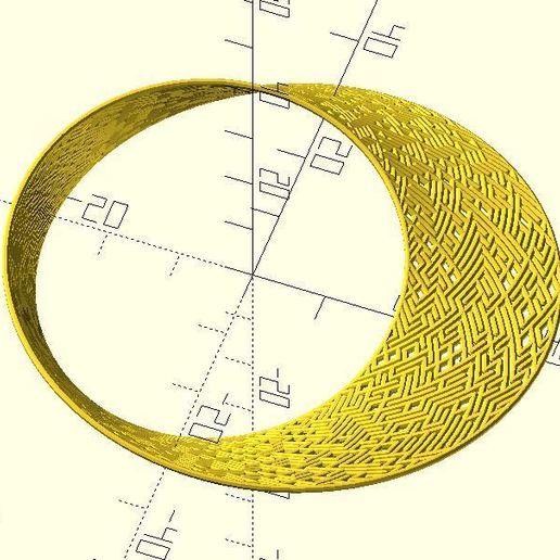 Download free 3D printing files Mobius strip with tiled lines ・ Cults