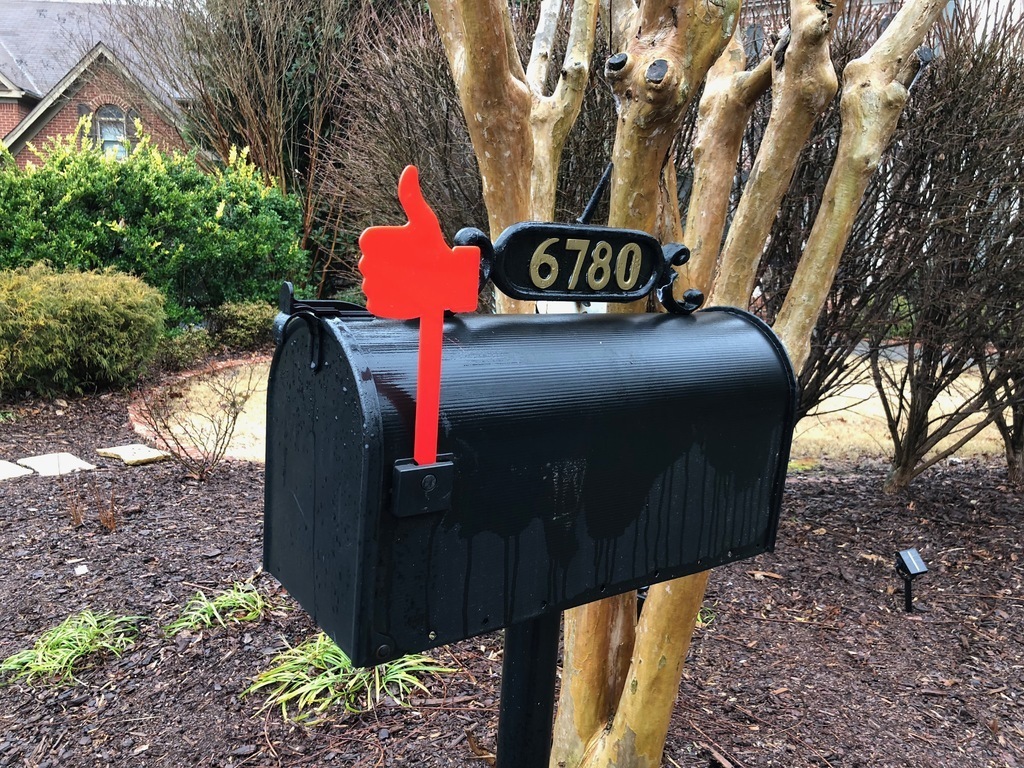 Free 3D file Thumbs Up Mailbox Flag・3D printable model to download・Cults