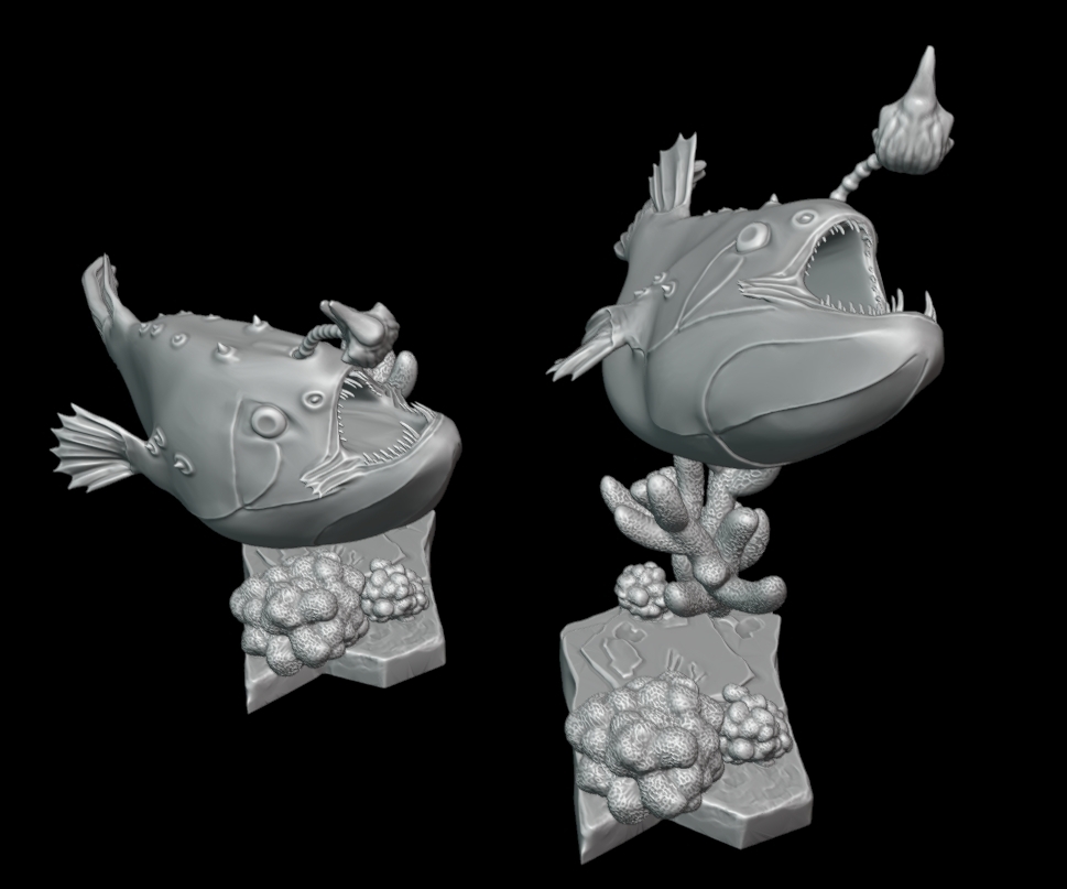 3D file Angler Fish, Stl of an Angler Fish in 3d・3D printer model to ...