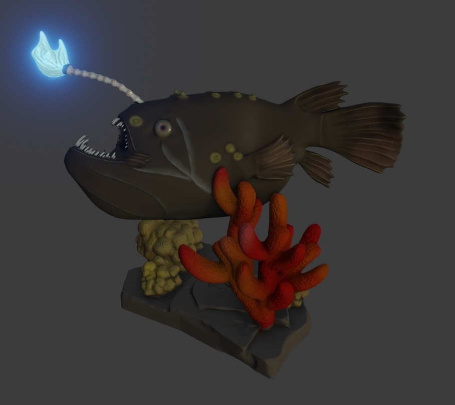 3D file Angler Fish, Stl of an Angler Fish in 3d・3D printer model to ...