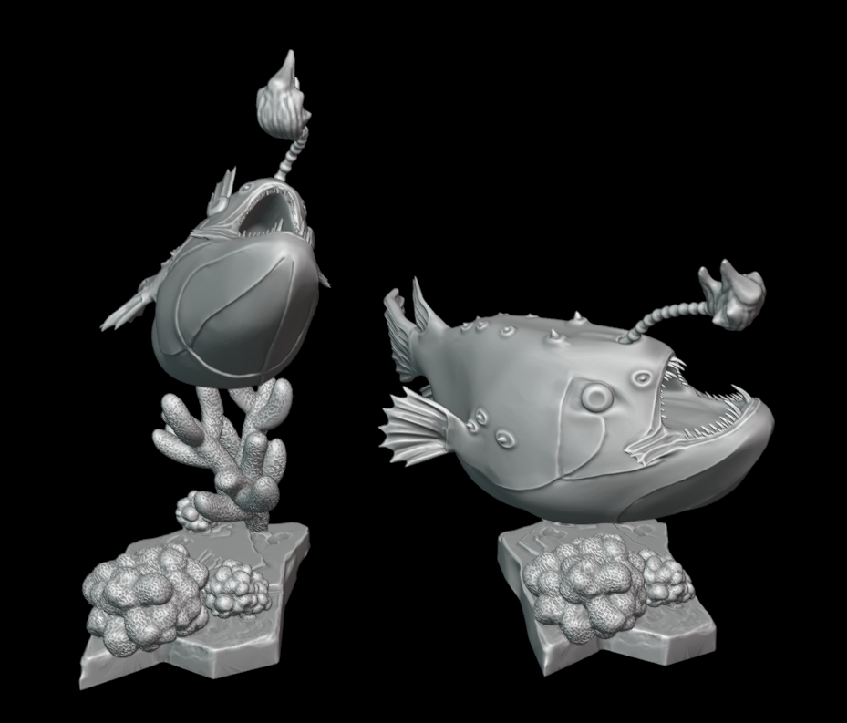 3D file Angler Fish, Stl of an Angler Fish in 3d・3D printer model to ...