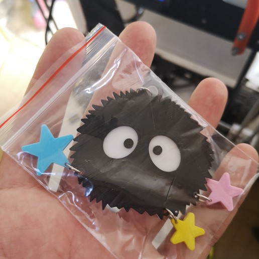 Download STL file Susuwatari keychain (chihiro's journey) • 3D printing ...