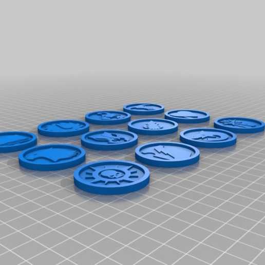 Download free STL file 40k Tokens - Space Marines Series 2 - 40mm x 4mm ...