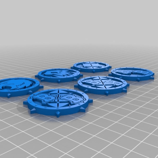 Download free 3D printing designs BB Tokens - 40mm x 4mm (plus spikes ...