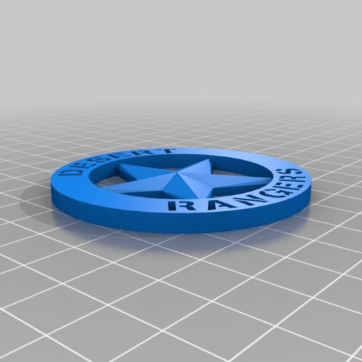 Download free 3D printing templates Wasteland - Desert Rangers Badge ...