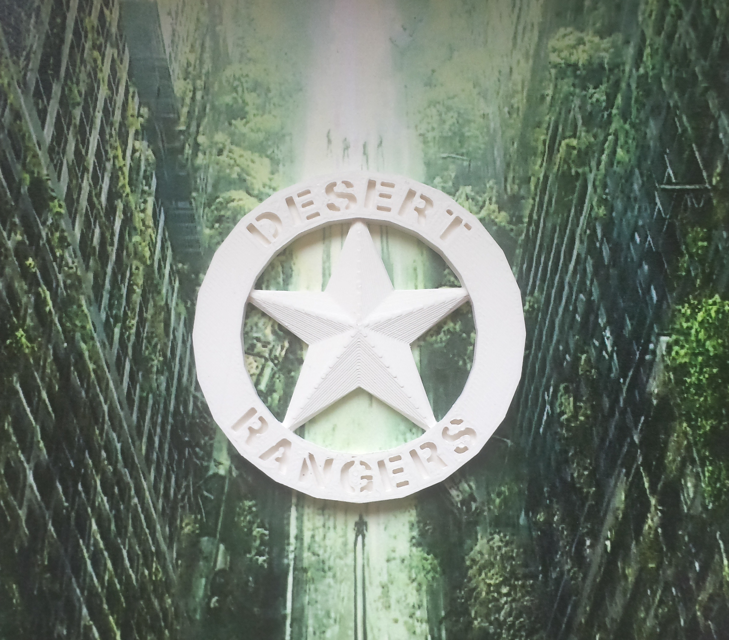 Free STL file Wasteland - Desert Rangers Badge・3D printer design to ...