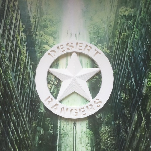 Download free 3D printing templates Wasteland - Desert Rangers Badge ...