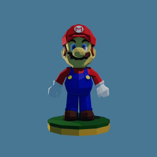 Download STL file Super Mario Low Poly • 3D printable template ・ Cults