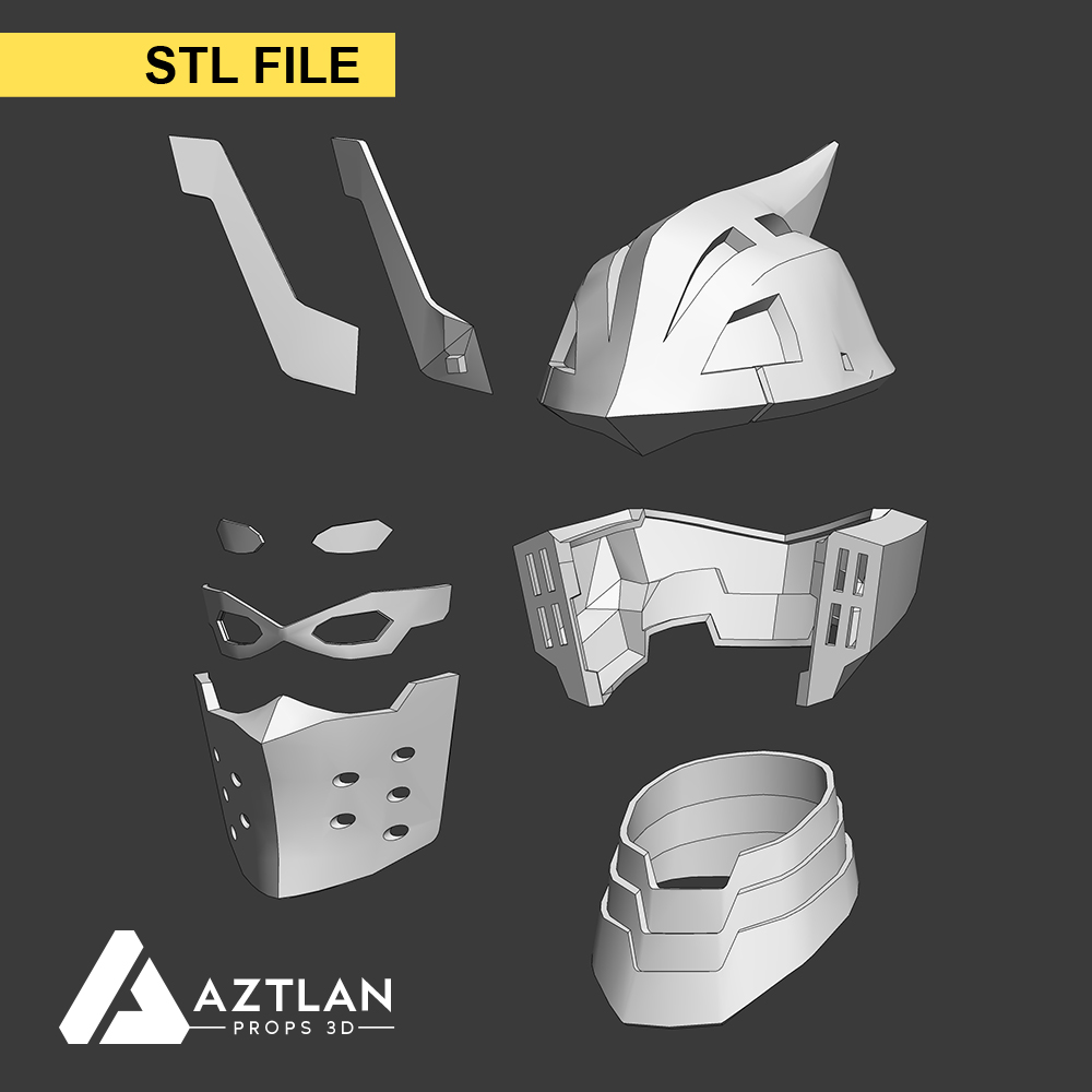 3D file Tenya Iida Helmet - MHA・3D print design to download・Cults