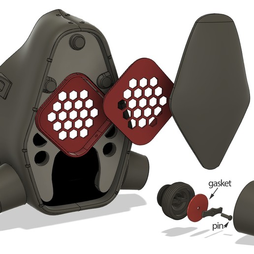 Descargar archivo STL gratis Face Mask Fallout 2 ver2.2 • Modelo para ...