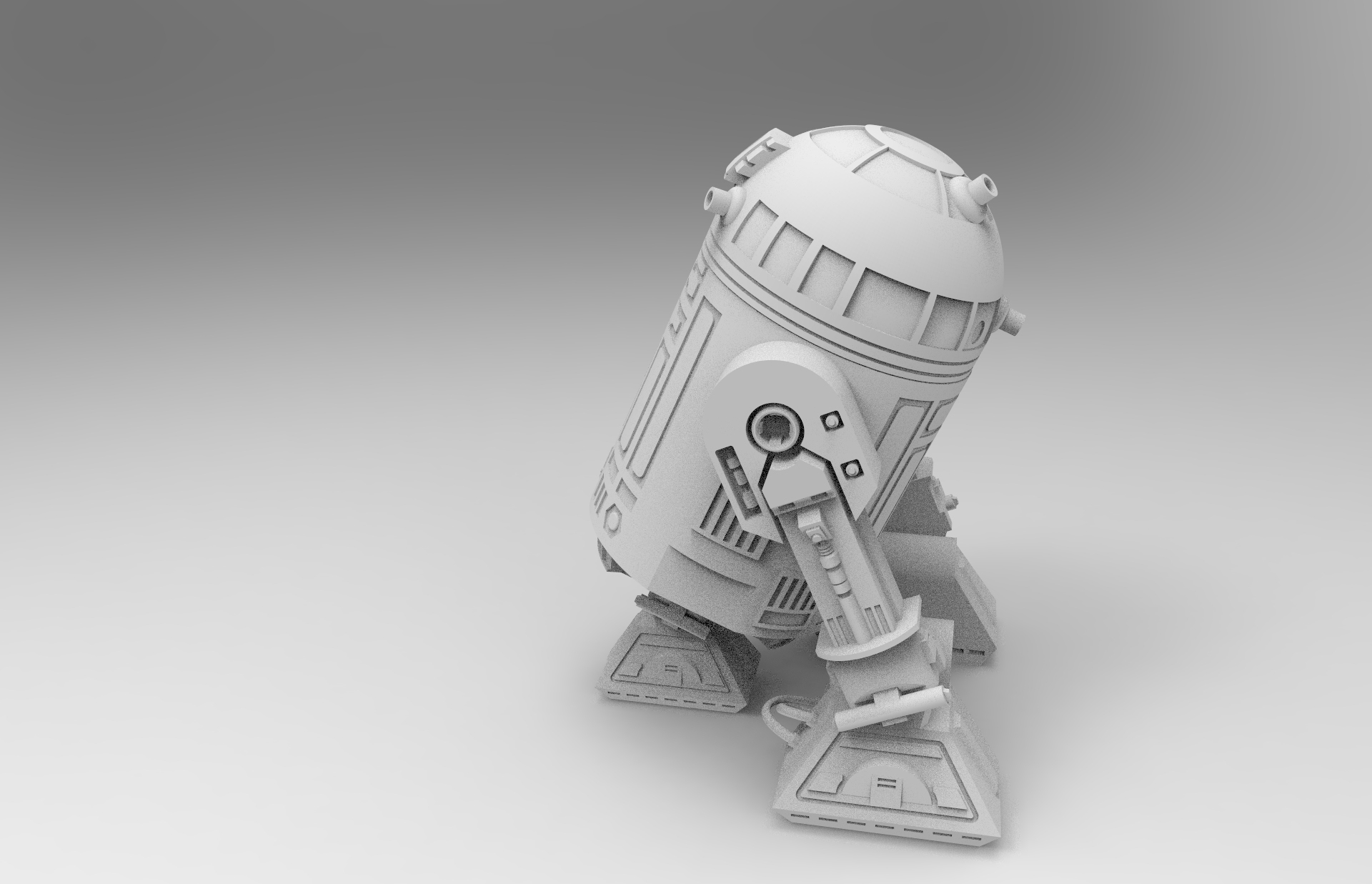 Descargar archivo STL Modelo de impresión en 3D del robot R2-D2 ...