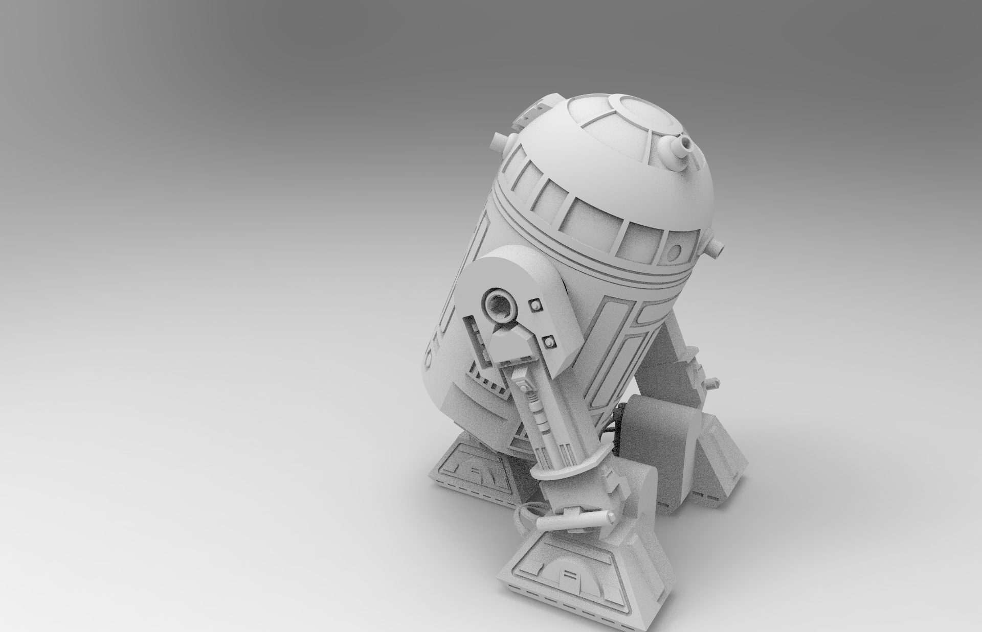 Descargar archivo STL Modelo de impresión en 3D del robot R2-D2 ...