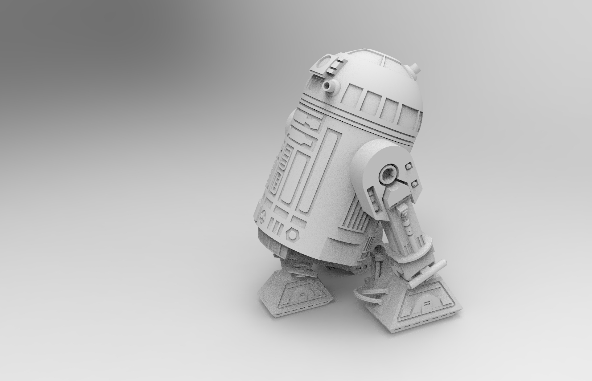 Descargar archivo STL Modelo de impresión en 3D del robot R2-D2 ...
