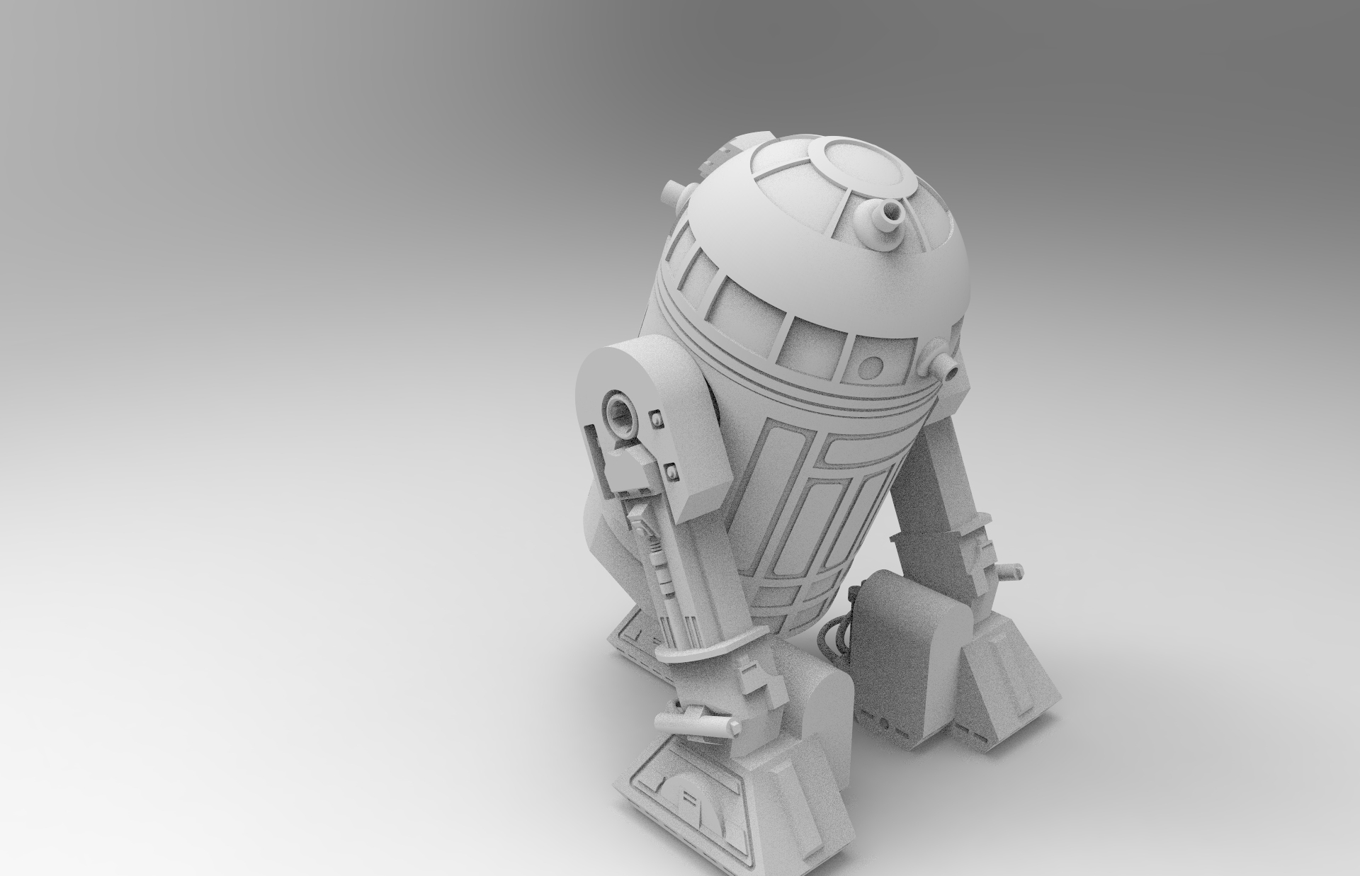 Descargar archivo STL Modelo de impresión en 3D del robot R2-D2 ...