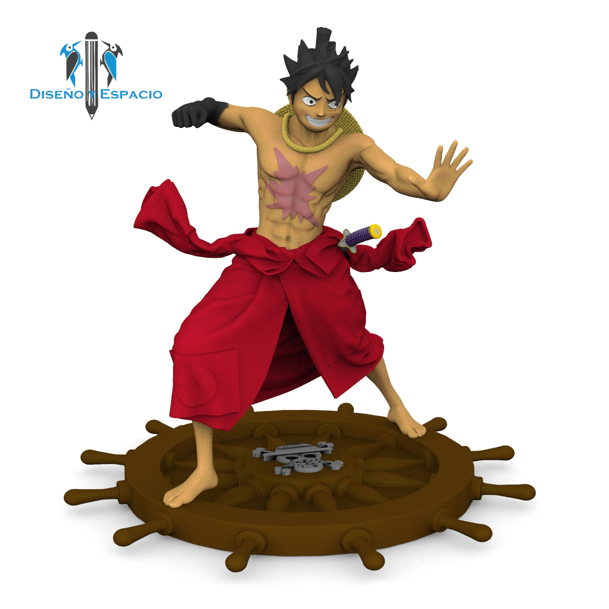 3D file Monkey D. Luffy - Samurai gear 🐒・Design to download and 3D ...