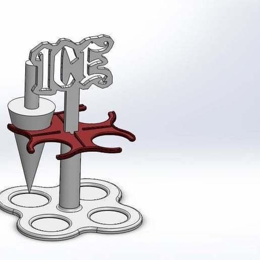 Download free STL file Ice cream roller and holder • 3D printing model ...
