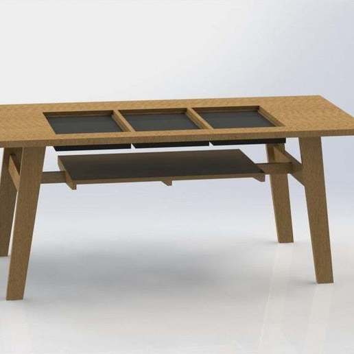 Download free STL file Table with cooking • 3D printing model ・ Cults