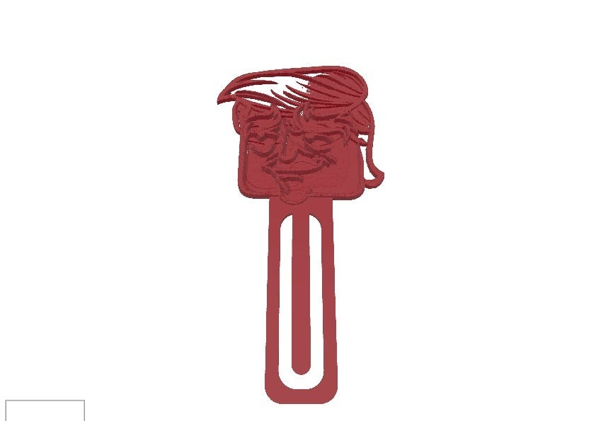 Free STL file Donald_Trumph Bookmark・3D printer model to download・Cults