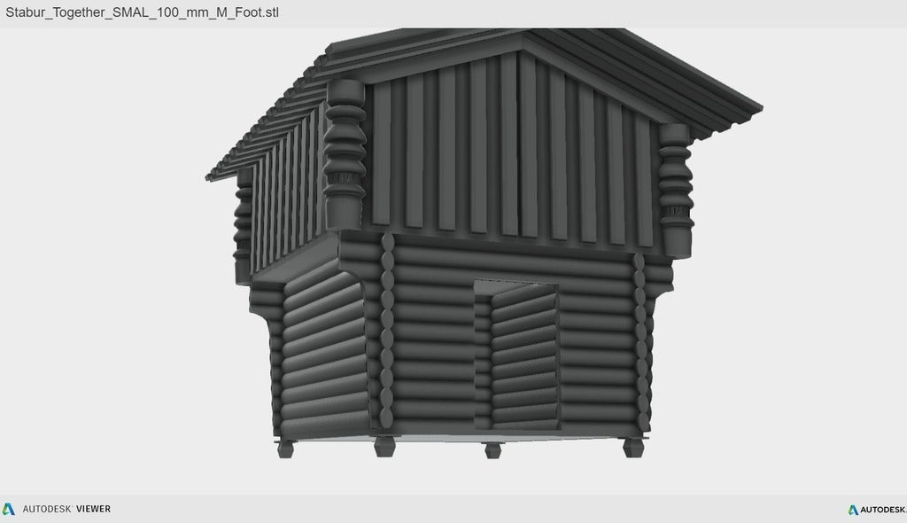 Fichier STL gratuit Stabbur_Storehouse_Midtbøen Tessungdalen Tinn ...