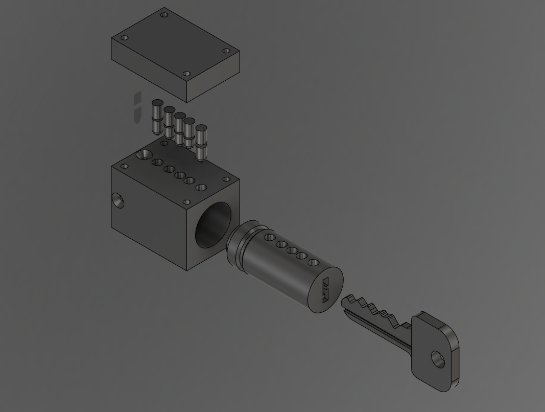 Download free STL file Lock cylinder, door lock • 3D printing template ...