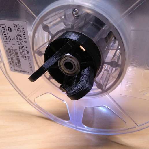 Download free STL file filament spool axle with spring-loaded clips ...