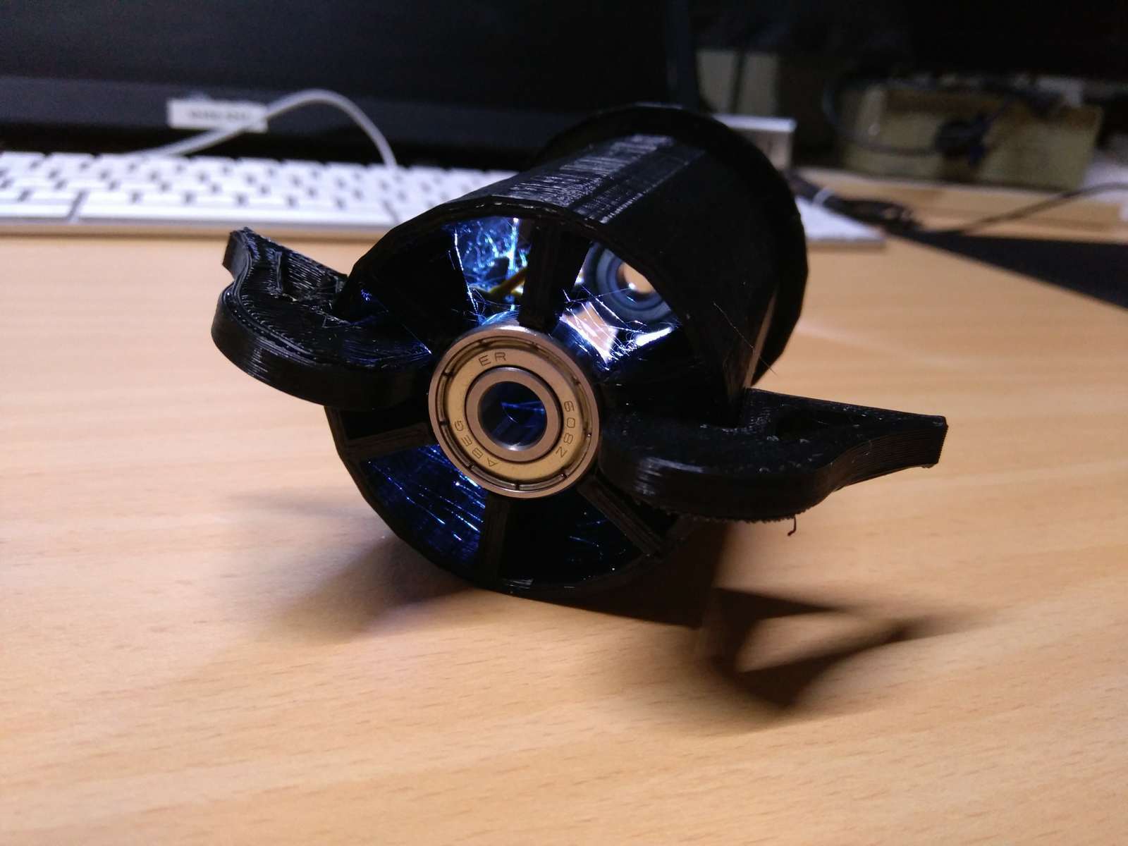 Free STL file filament spool axle with spring-loaded clips・Model to ...