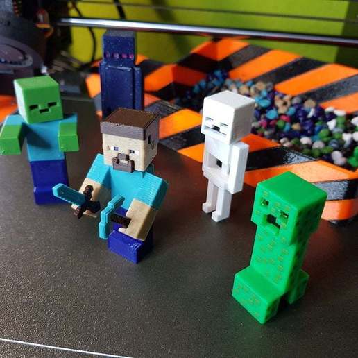Download free STL file Minecraft figures set - Multi Color • Design to ...