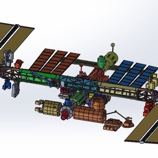 Download free STL file ISS 1:100 • 3D printable model ・ Cults