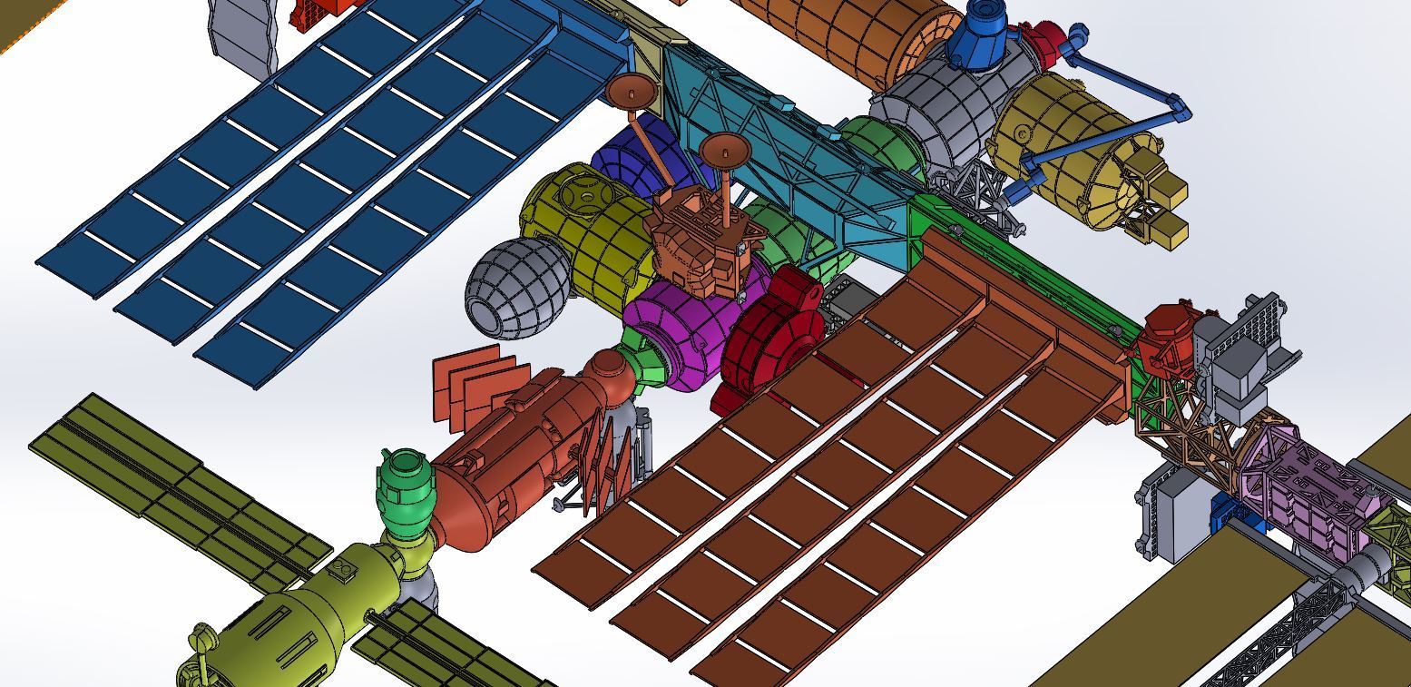 Free 3D file ISS 1:100 🛰・3D printer model to download・Cults