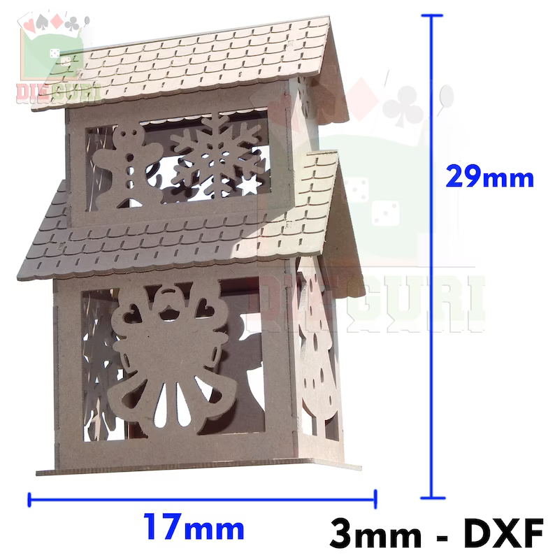 3D file Laser or Router cut Christmas Luminaries 3mm - dxf digital file ...