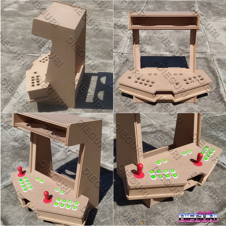 3D file Arcade Bartop "Minimal" Cabinet Fliperama + table, cnc router ...