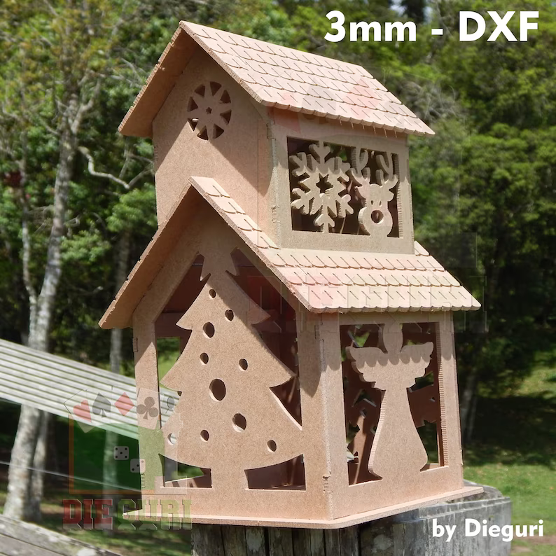 3D file Laser or Router cut Christmas Luminaries 3mm - dxf digital file ...