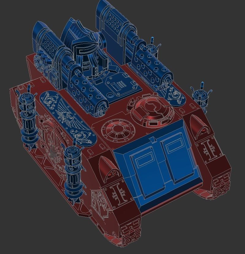 STL file High Detail Sisters of Battle Sororitas Repressor Immolator ...