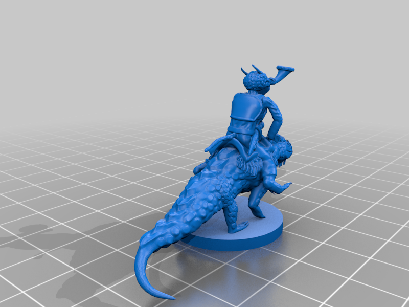 Free STL file Kobold Bard on Guard Drake for 28mm tabletop Roleplay・3D ...