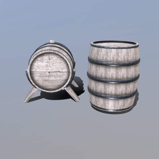 Download 3DS file Medieval Barrel Set • 3D printer template ・ Cults
