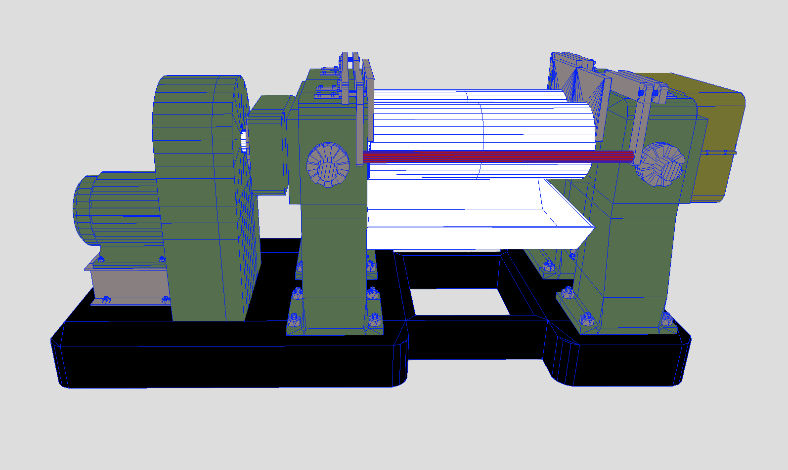 STL file Machinery - Two Roll Rubber Mill・3D printing template to ...