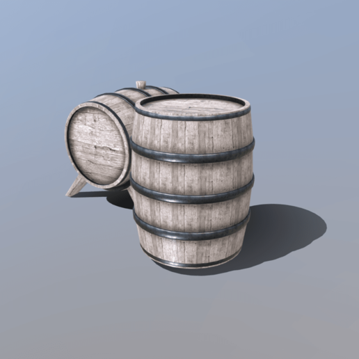 Download 3DS file Medieval Barrel Set • 3D printer template ・ Cults