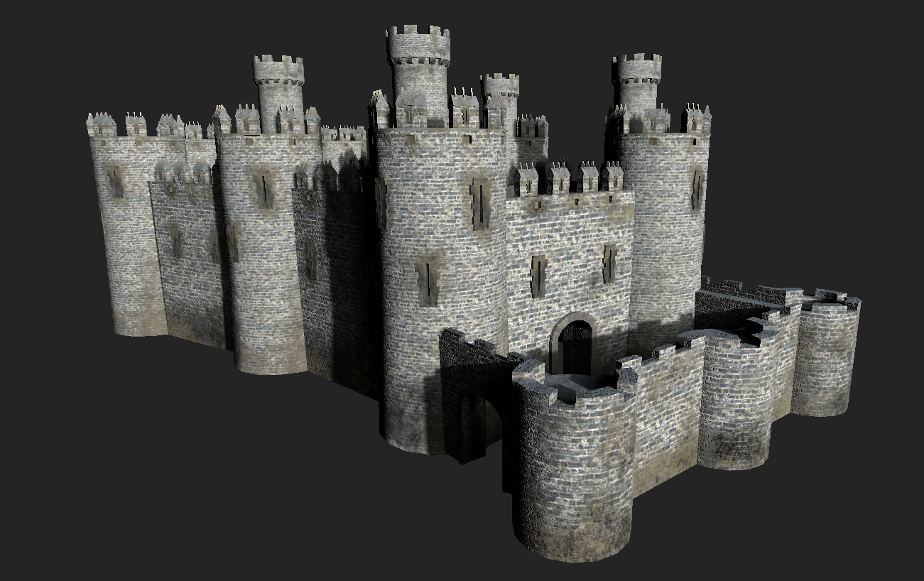 OBJ file Medieval Castle・3D printer model to download・Cults