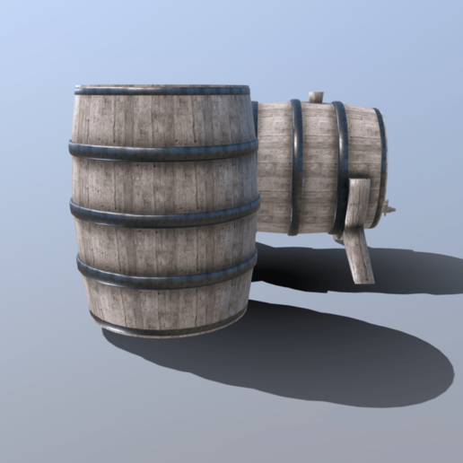 Download 3DS file Medieval Barrel Set • 3D printer template ・ Cults