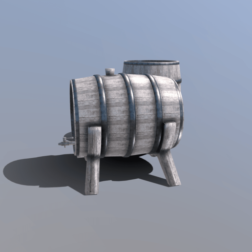 Download 3DS file Medieval Barrel Set • 3D printer template ・ Cults