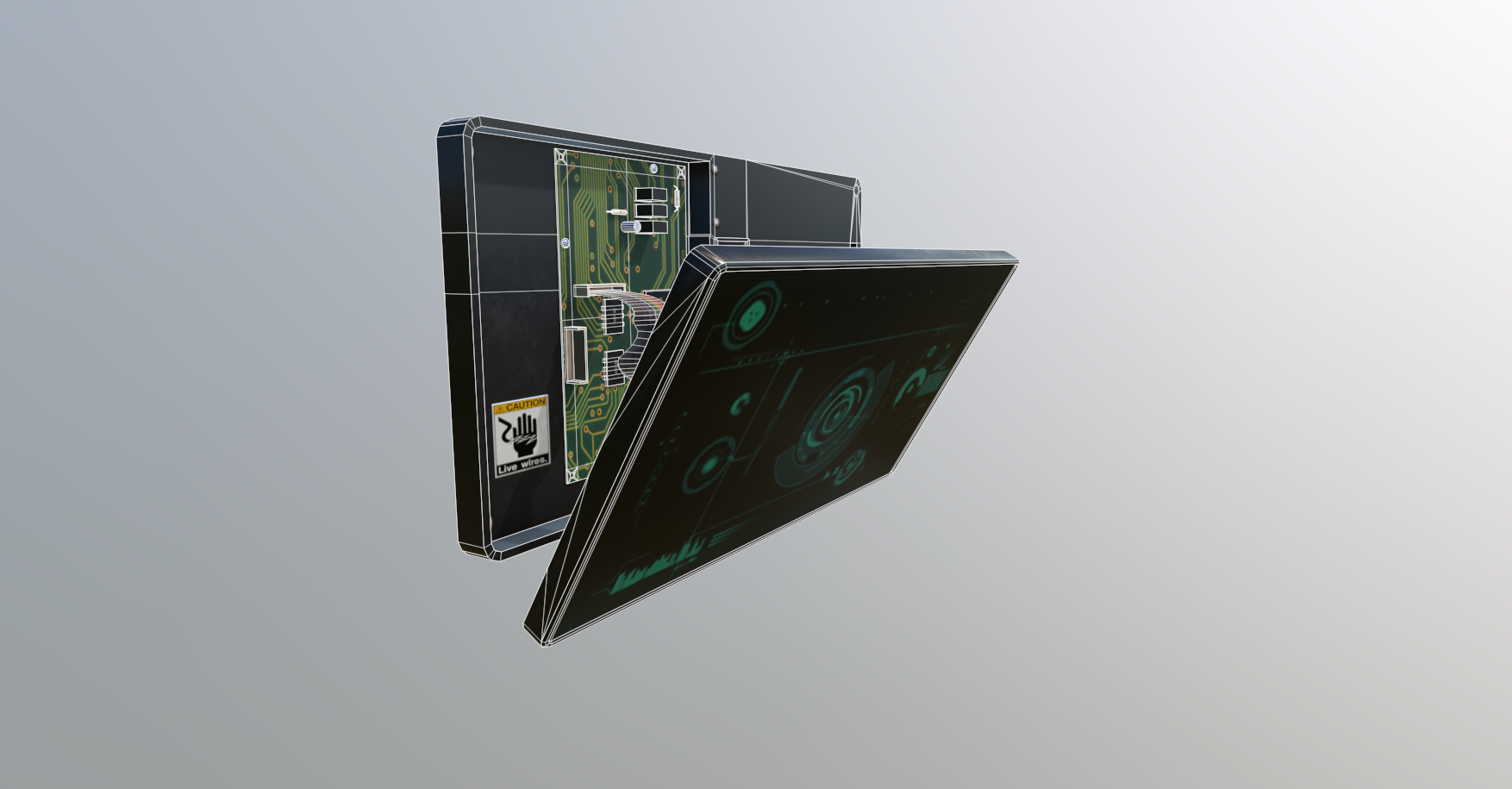 OBJ file Broken Sci-Fi Scanner Display 🛰・Model to download and 3D print ...