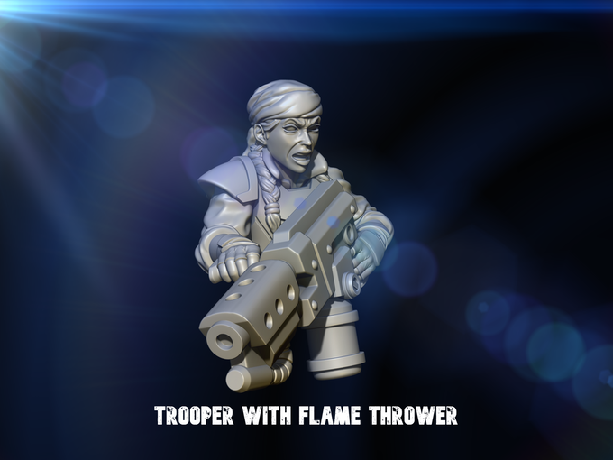 Free STL file Azadi Death Front Alternative Guard with FlameThrower ...